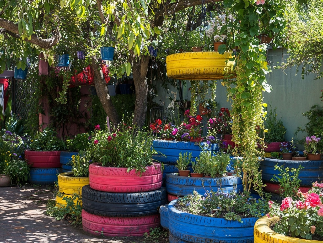 20 Tire Garden Ideas to Transform Your Landscaping - Complete Gardening