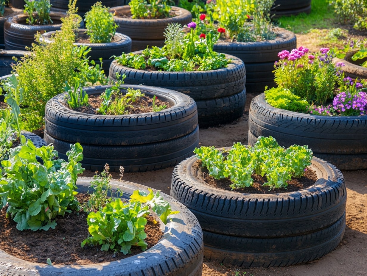 20 Tire Garden Ideas to Transform Your Landscaping - Complete Gardening