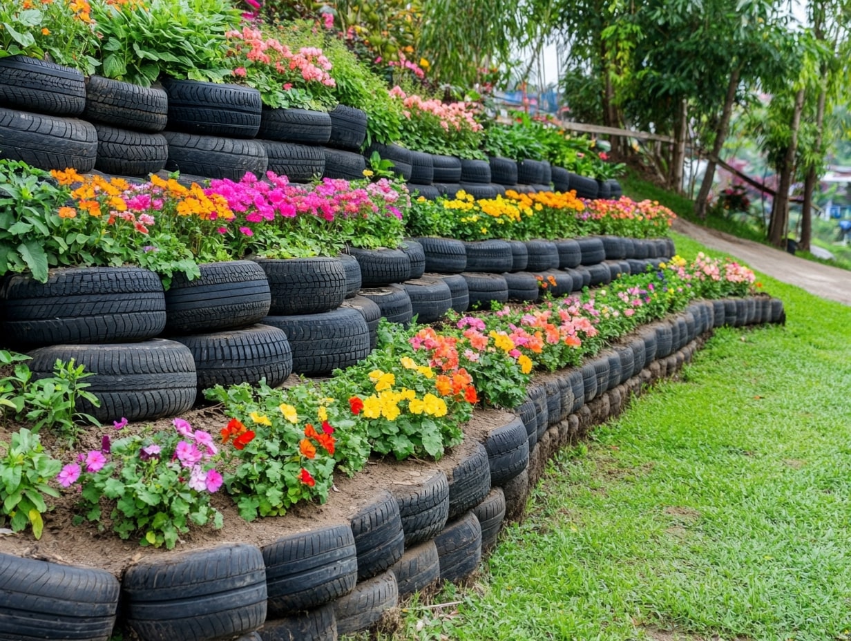 20 Tire Garden Ideas to Transform Your Landscaping - Complete Gardening