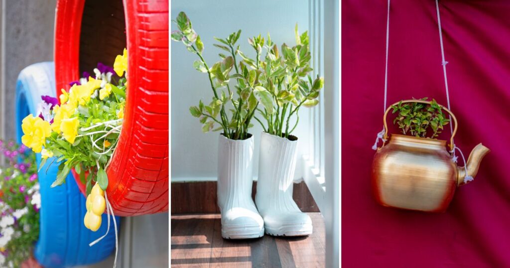 20 Creative Planter Ideas Using Everyday Objects - Complete Gardening